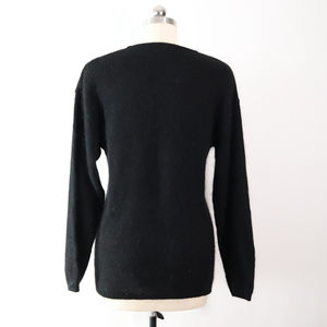 Vintage | Sweaters | Vintage 8s Sequin Silk Angora Long Sweater Black | Poshmark